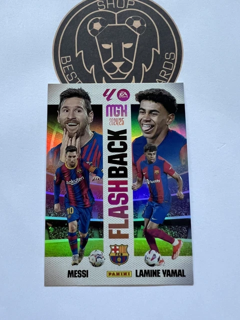 LAMINE YAMAL & Messi Panini MGK 2024/25 Flashback Fc Barcelona £25.90 ...