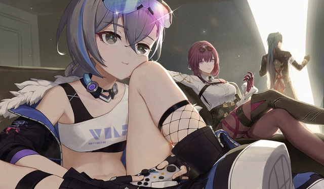 Anime Girls Silver Wolf Honkai Star Rail Kafka Gaming Mat Desk 3222 61