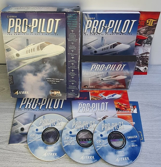 SIMULATORE DI VOLO completo Pro Pilot From Sierra - PC Windows scatola ...