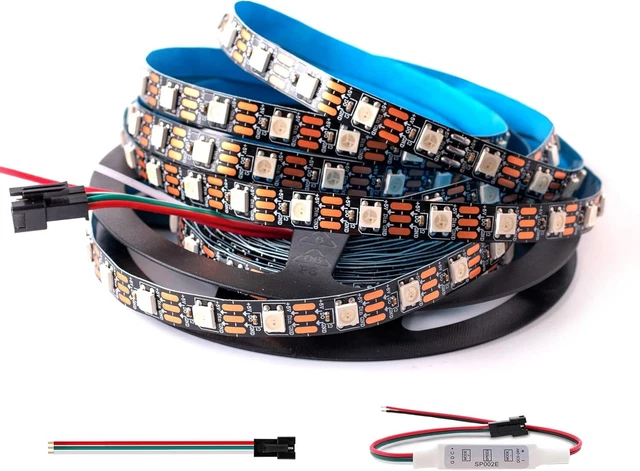 WS2812B RGB LED Strip, Individually Addressable LED Strip, Chasing ...