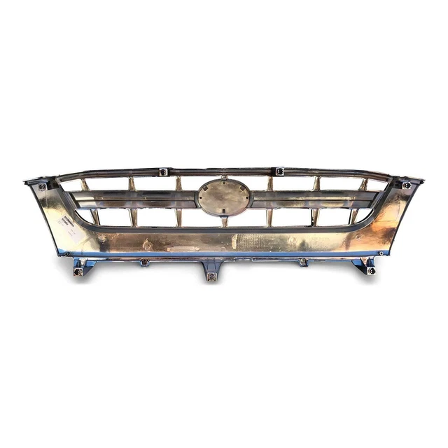 GRILL SINGLE BAR Chrome & Black Style Fits Toyota Hilux 01-05 Workmate ...