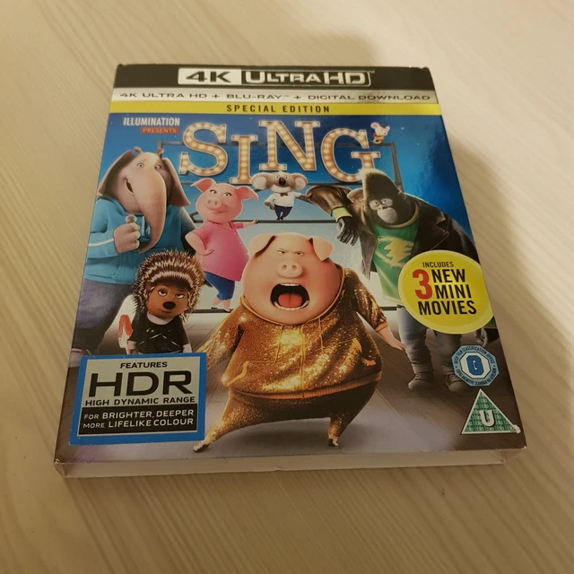 SING 4K UHD Blu-ray SLIP COVER ONLY No Disc Free UK Shipping £3.44 ...