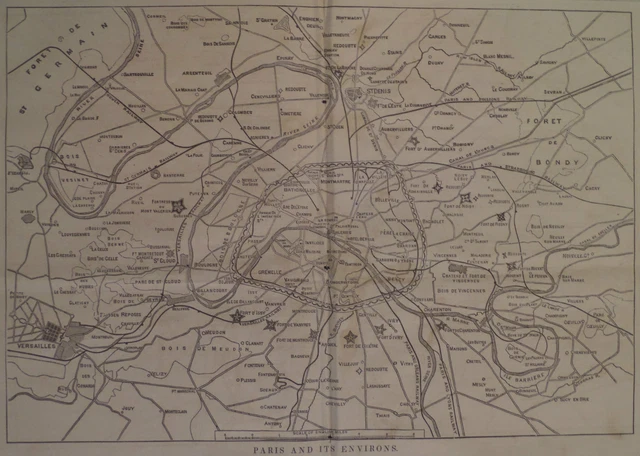 MAP OF PARIS Franco-Prussian War Harper's Weekly 1870 £19.45 - PicClick UK