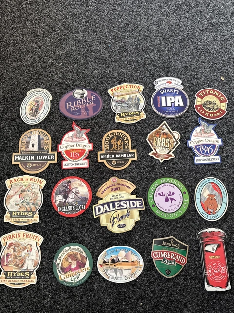 20 X BEER Pump Font Badges / Signs Mancave Homebar Decoration Mixed Lot ...