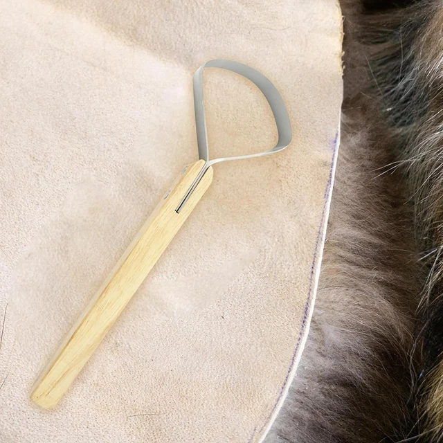 3PCS HIDE SCRAPER Fleshing Tool Fleshing 11.2in Long Handle Fleshing ...