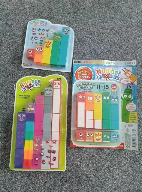 CBEEBIES NUMBERBLOCKS MAGAZINE With Number Blocks Toy 1-5 Stickers ...