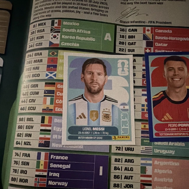 PANINI FIFA WORLD Cup 2026 Sticker Lionel Messi Inter Miami CF Player ...