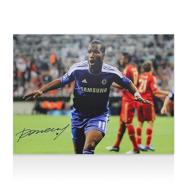 DIDIER DROGBA SIGNED Chelsea Photo: Champions League Final Goal £75.00 ...