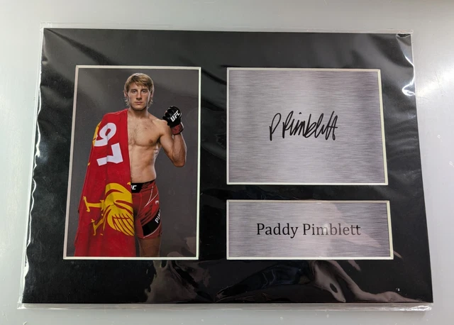 PADDY THE BADDY Pimblett UFC Gift Printed Signed Autograph Picture A4 ...