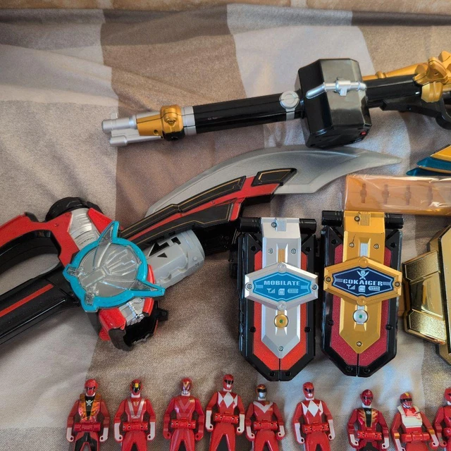 POWER RANGERS SUPER Megaforce Gokaiger Morpher Weapon 7p Ranger Key 62p ...
