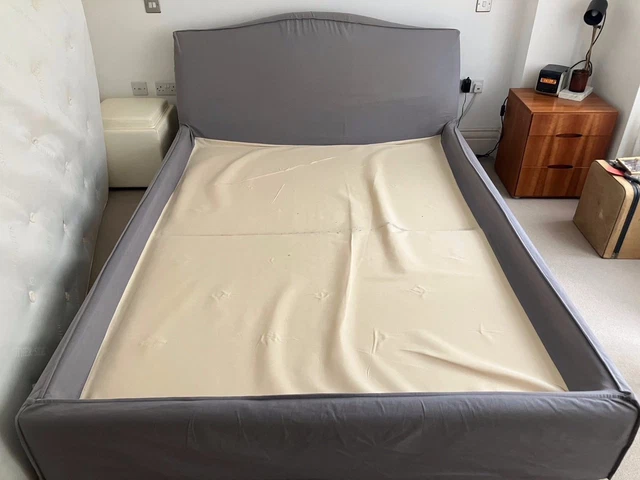 CONRAN STORE KING size bed frame with mid grey fabric cover £516.68 ...