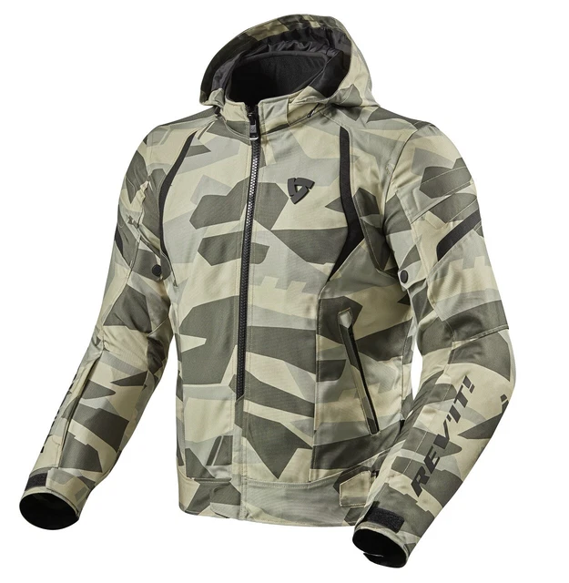 GIACCA JACKET MOTO Rev'it Revit Flare 2 H2O Impermeabile Camo Light ...