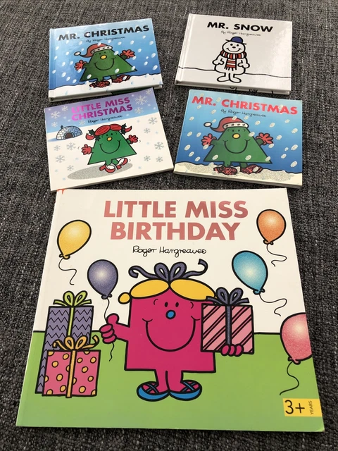 MR MEN & Little Miss Christmas Birthday Snow Books Roger Hargreaves ...