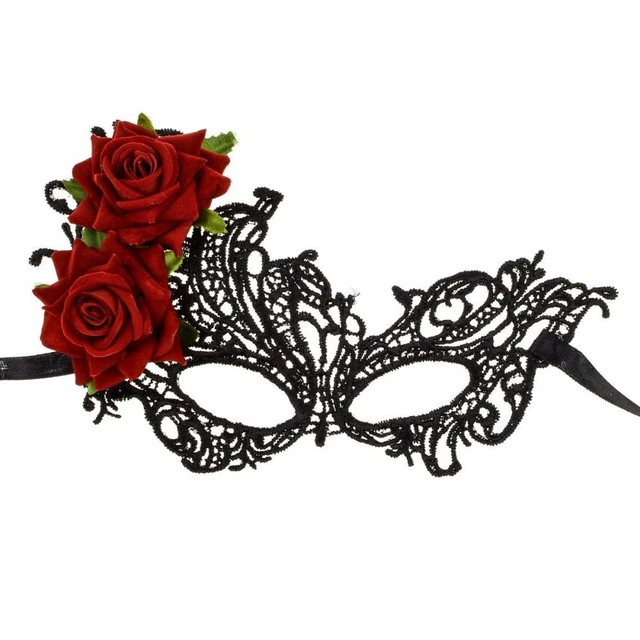 COSPLAY PARTY LACE Rose Mask Gold Plated Sexy and Fun Eye Mask EUR 7,35 ...