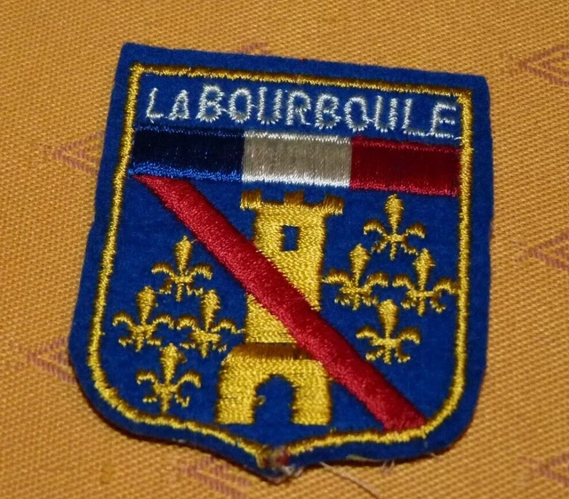 ANCIEN ÉCUSSON À coudre en feutre brodé blason la Bourboule Vintage Patch EUR 5,00 - PicClick FR