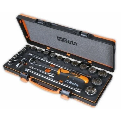 BETA CASSETTA SET chiavi a bussola multimpronta attacco 1/2" 22PZ. 920U ...