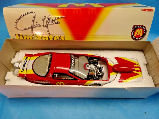 ACTION JIM YATES McDonald's 1997 Pontiac Pro stock NHRA échelle 1/24 ...