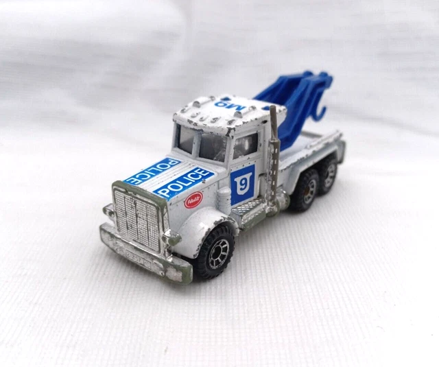 MATCHBOX PETERBILT POLICE Tow Truck M9 White Die Cast 1981 Loose £8.72 ...