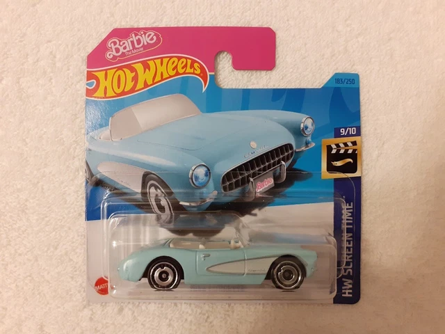 HOT WHEELS H3Q 183 1956 chevy CORVETTE BARBIE bleu 2023 183/250 CaseQ ...