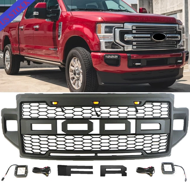 RAPTOR STYLE FRONT Grill Fit 2021 2022 2023 Ford F250 F350 F550 Super ...