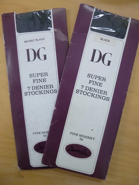 DANCING GIRL ULTRA Fine 7 Denier Black Stockings O/S £5.00 - PicClick UK