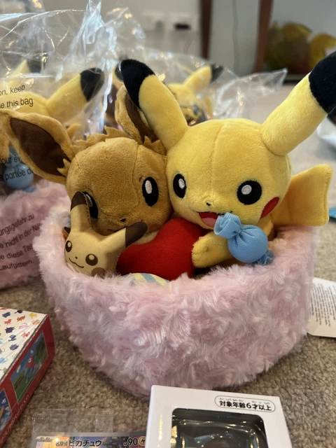 PIKACHU & EEVEE Sweet Days Plush Pokemon Center Official Spring ...