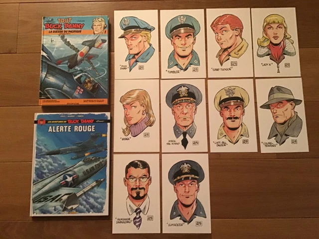 BUCK DANNY SERIE complète de 10 EX-LIBRIS Tirage limité (par ARROYO ...