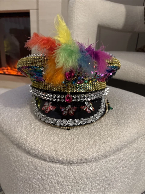 HANDMADE FESTIVAL HAT Stag Doo Adult Multi Colour Party Fancy Dress ...