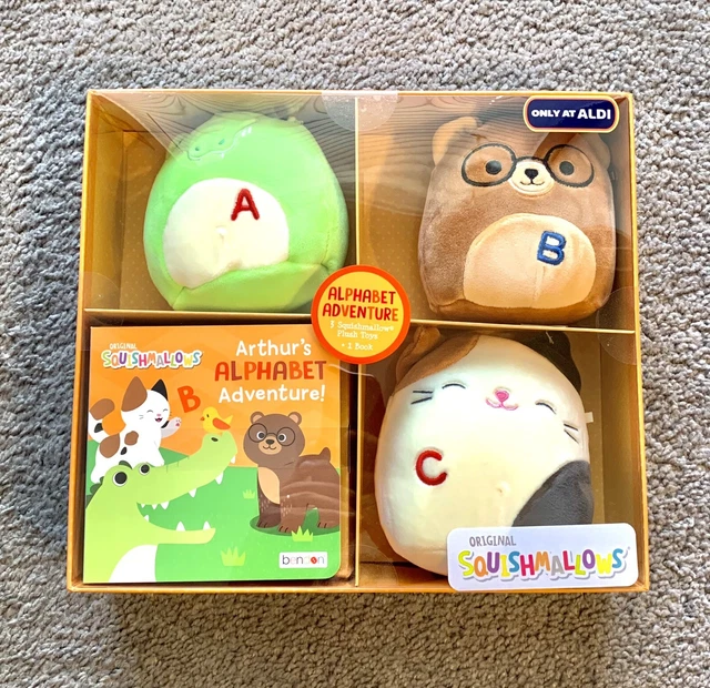ALDI EXCLUSIVE ALPHABET Adventure Squishmallow Book Gift Set Arthur ...