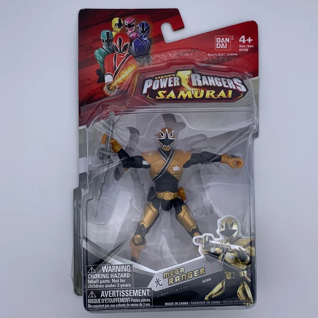 POWER RANGERS SAMURAI Mega Ranger Light Gold Ranger 2012 Bandai Figure ...