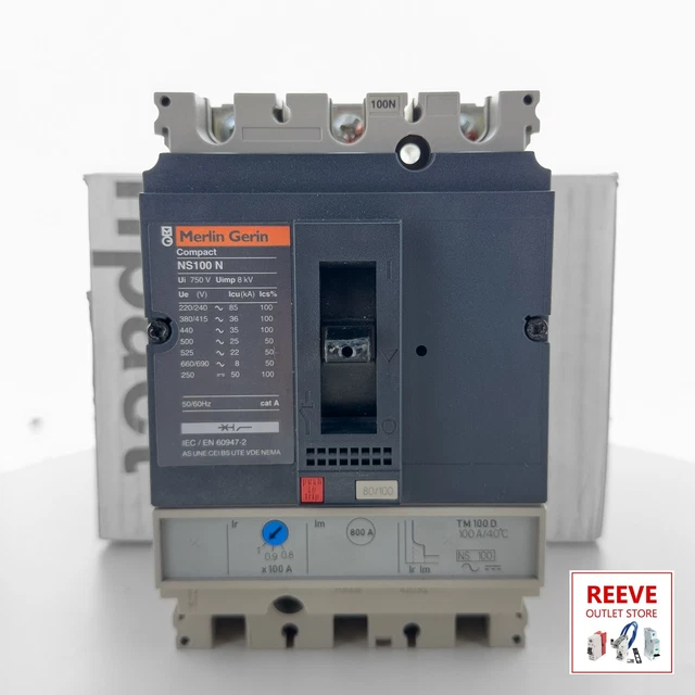 SCHNEIDER 29630 PANELBOARD MCCB 100A 3P 415V Merlin Gerin NS100N TM100D ...