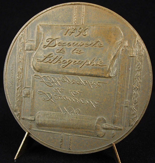 MEDAL ALOYS SENEFELDER Engraver Discovery Lithography SC J Despierre £ ...
