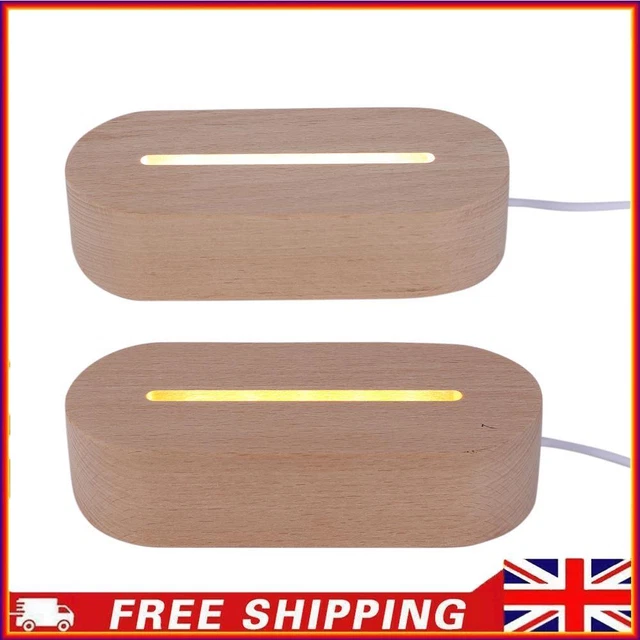 OVAL DISPLAY PEDESTAL - LED Lights Display Base with USB for 3D Crystal ...