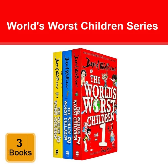 DAVID WALLIAMS WORLD’S Worst Children Series Collection 3 Books Set 1-3 ...