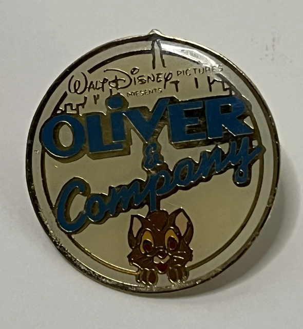 WALT DISNEY PICTURES Presents Oliver & Company Pin Lapel Hat 1980's ...