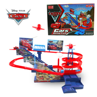ELECTRONIC DISNEY PIXAR Cars Lightning Mcqueen Racing Track Playset ...