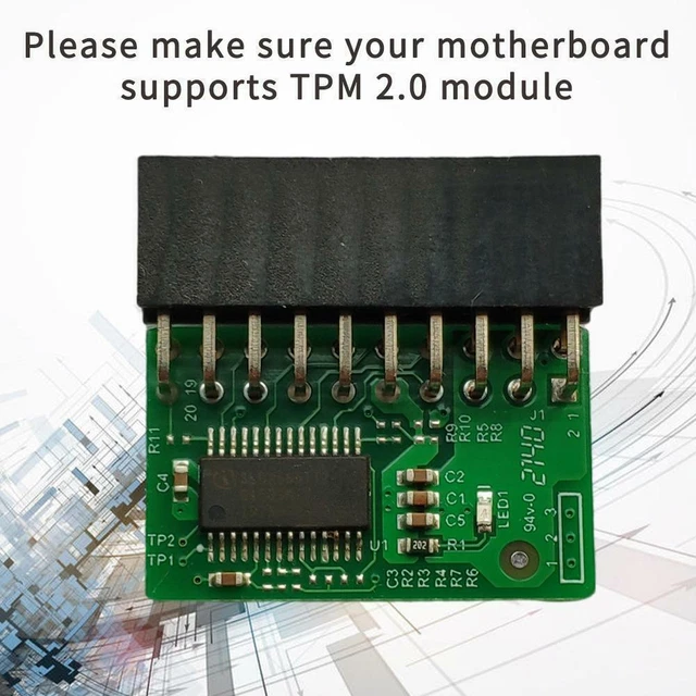 TPM 2.0 LPC Compatible Trust Platform Module 20-pin. T1W1 EUR 13,97 ...