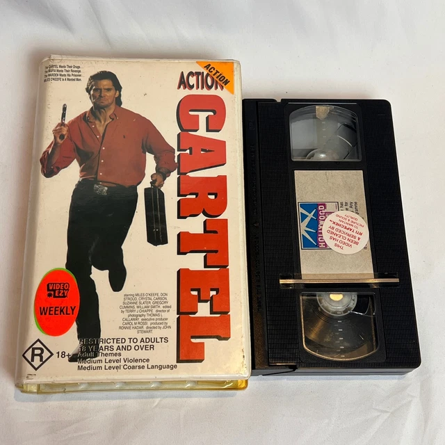 CARTEL 1990 VHS Miles O'Keefe Don Stroud Cult Action Clamshell Ex ...