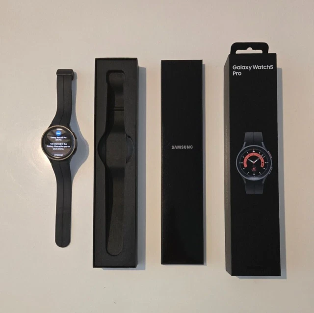 SAMSUNG GALAXY WATCH5 Pro SM-R925 45mm Titanium Case Black £70.00 ...