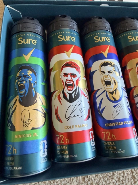 SURE FIFA WORLD Cup 2026 Superstar Collection 6x150ml Gift Set Vinicius ...