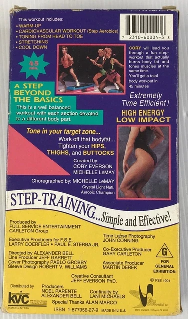 COREY EVERSON'S STEP Training VHS Video 1991 $50.00 - PicClick AU