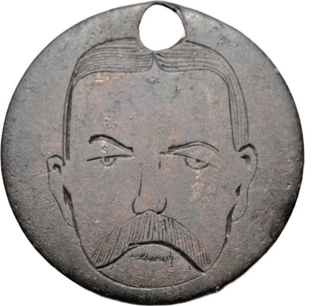 WORLD WAR I era, engraved trench art token, Lord Kitchener/Rose £60.00 ...
