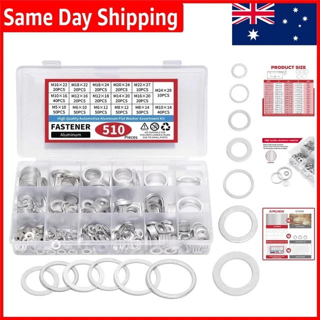 ASSORTED WASHER SET - 510-Pc Aluminium Sump Plug Kit for Reliable ...