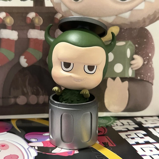POP MART X HOW2WORK Labubu The Monsters Carnival Trash can Monster Mini ...