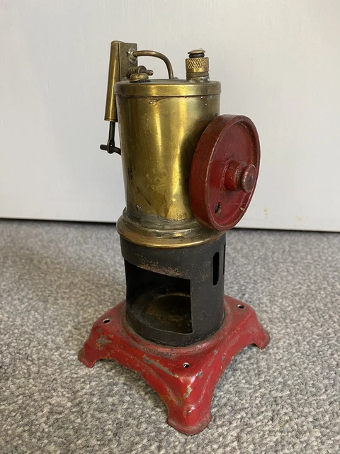 LIVE STEAM BING-STYLE Vertical Stationary Engine Model Toy Vintage £45. ...