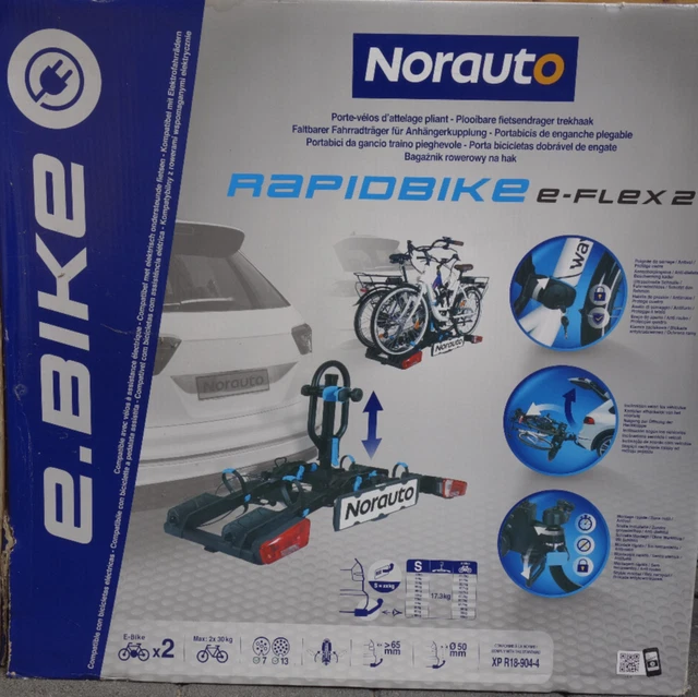 FAHRRADHECKTRÄGER NORAUTO RAPIDBIKE e-flex 2 Klappbar / Abklappbar für ...