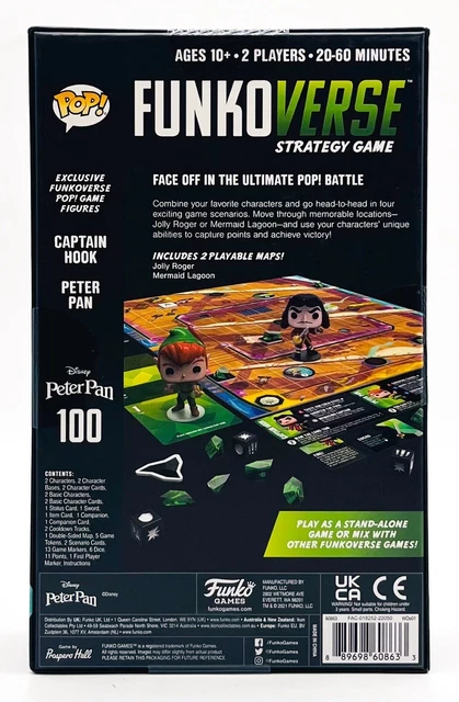 FUNKO POP! FUNKOVERSE: Peter Pan 100 Strategy Game 2 Figure Pack Disney ...