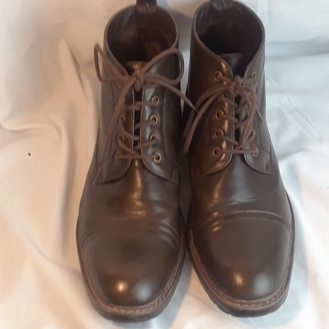 PERRY ELLIS STORM Mens Ankle Boots Dark Brown 10.5 nice condition hm £ ...