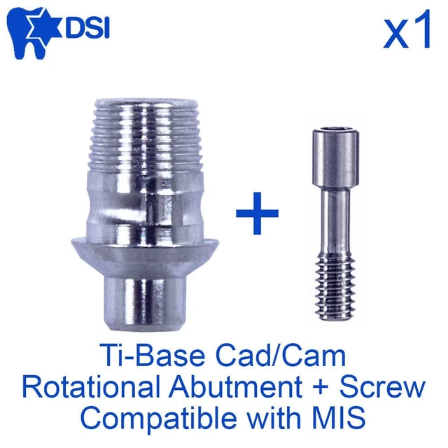 DSI DENTAL ROTATIONAL CAD/CAM Ti-Base Interface Int Hex MIS Compatible ...