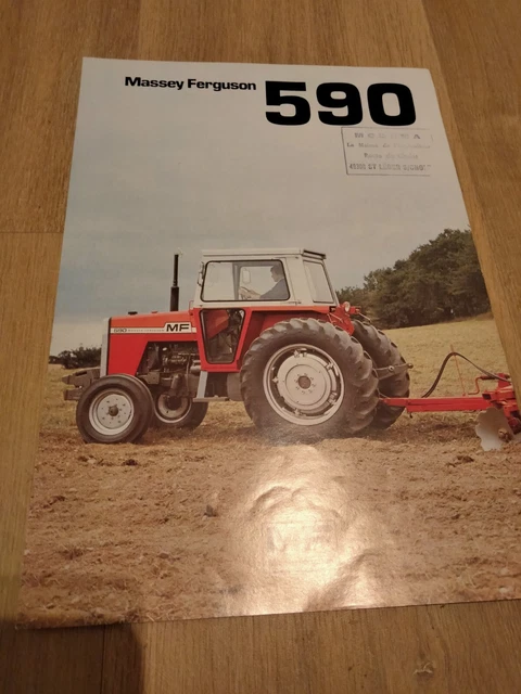 PROSPECTUS TRACTEUR MASSEY Ferguson 590 Brochure EUR 9,50 - PicClick DE